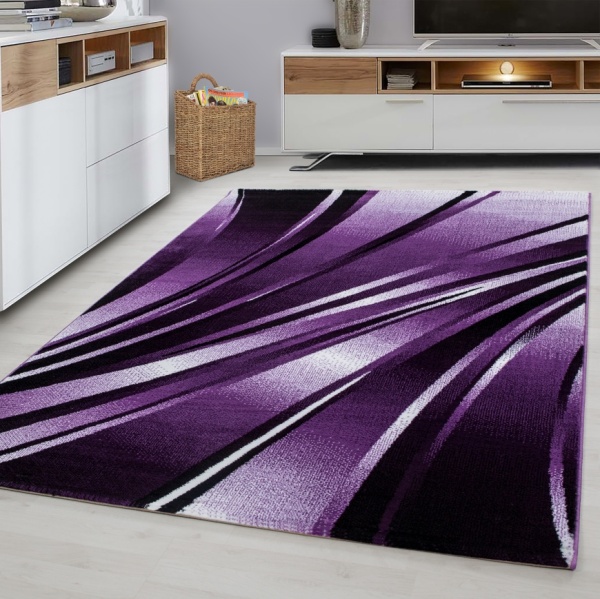 Life Shaggy Plain Purple Rug - carpetsrugs.ie