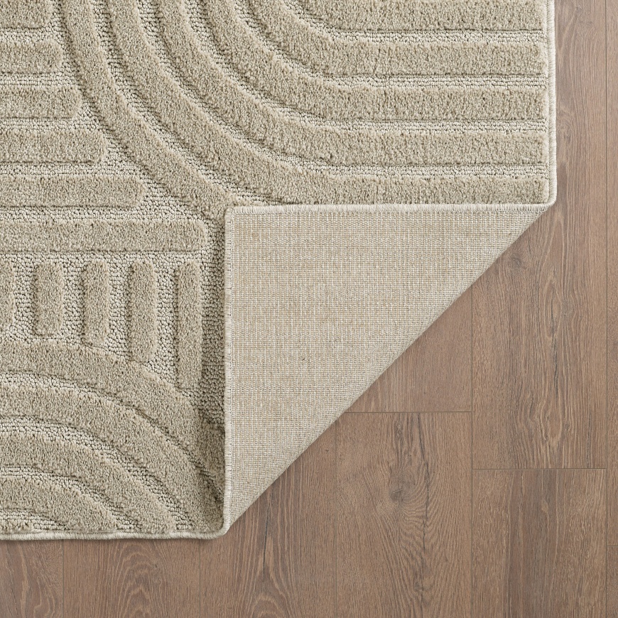 Buy Now Large Beige Area Rug | Soft 8mm Pile | 3D Scandinavian Boho ...