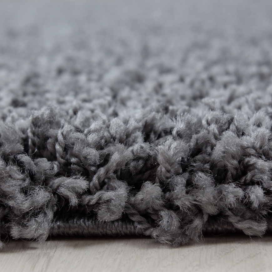 Life Shaggy Plain Grey Rug for Living Rooms - carpetsrugs.ie