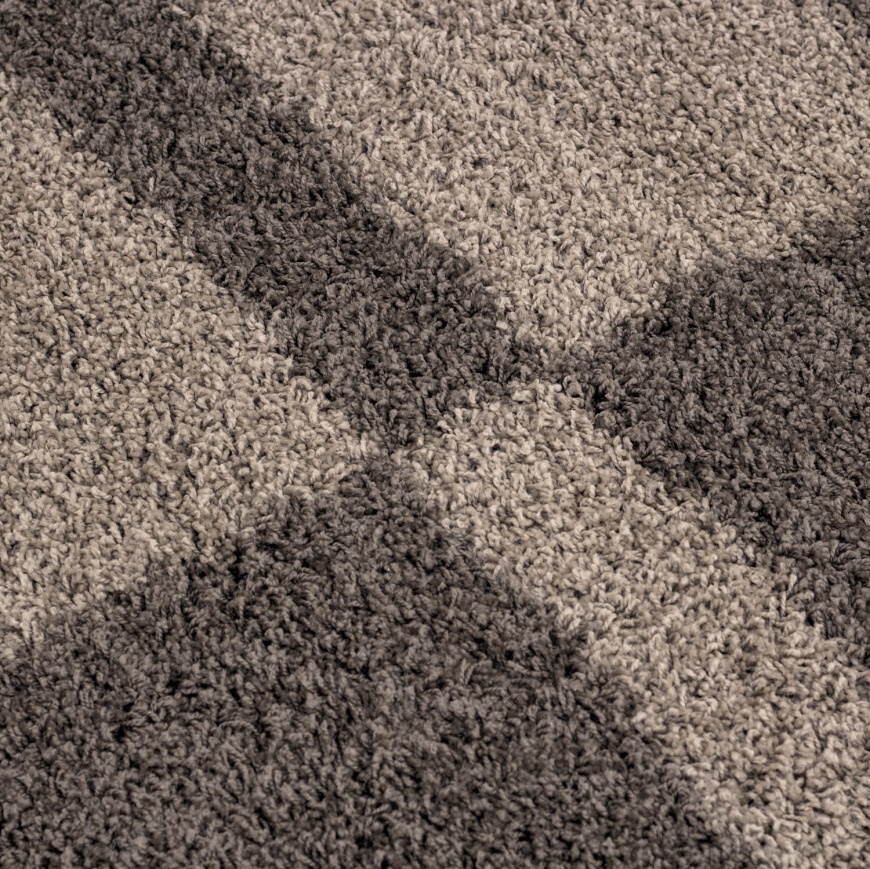 Gala Shaggy Modern Taupe Rug - carpetsrugs.ie