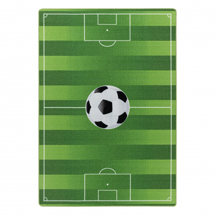 Game Kids Football Pitch Green Rug - carpetsrugs.ie
