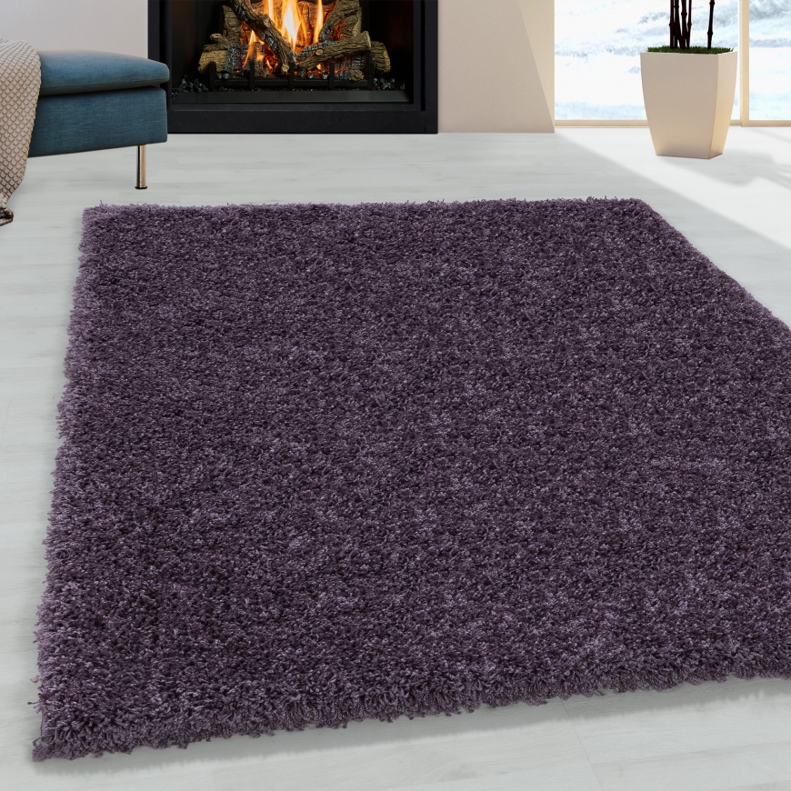 Sydney Shaggy Plain Violet Rug - carpetsrugs.ie