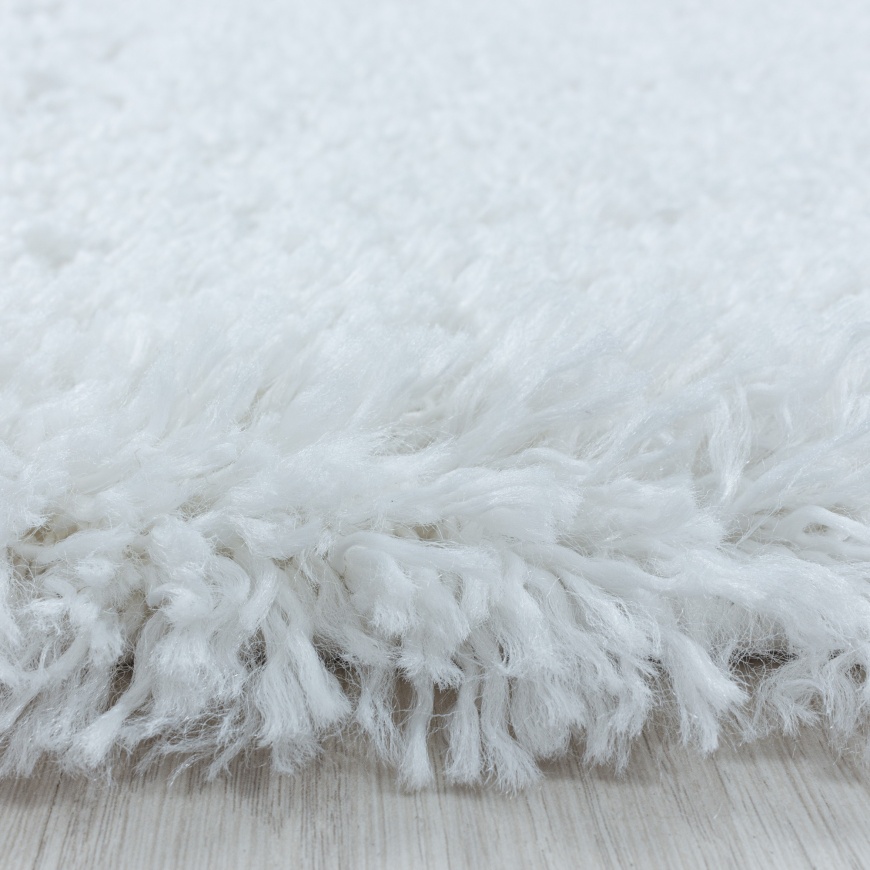 Fluffy Shaggy Plain White Rug for Home - carpetsrugs.ie