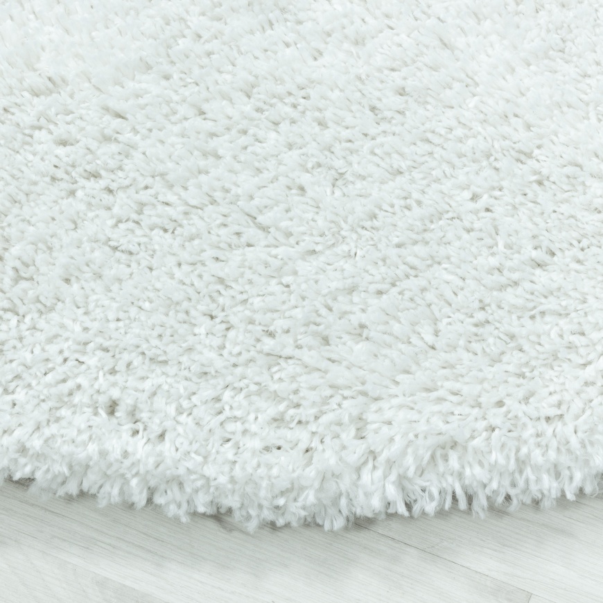 Fluffy Shaggy Plain White Rug for Home - carpetsrugs.ie