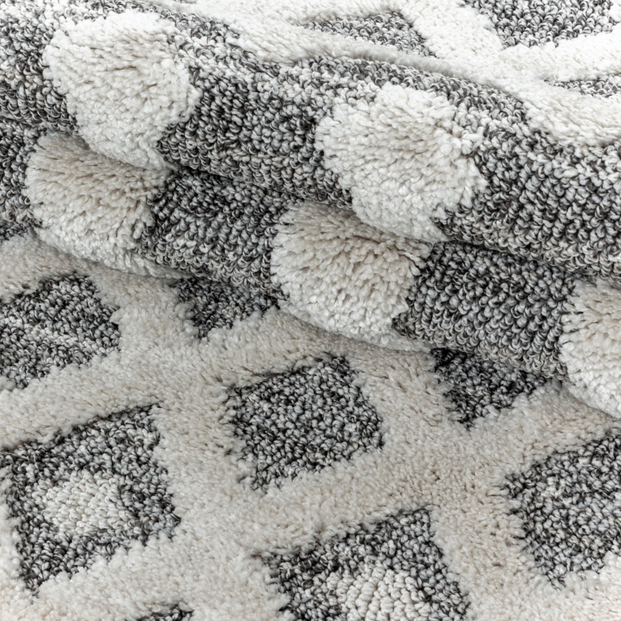 Roma Designer Moroccan Grey Rug Decor for Home - carpetsrugs.ie