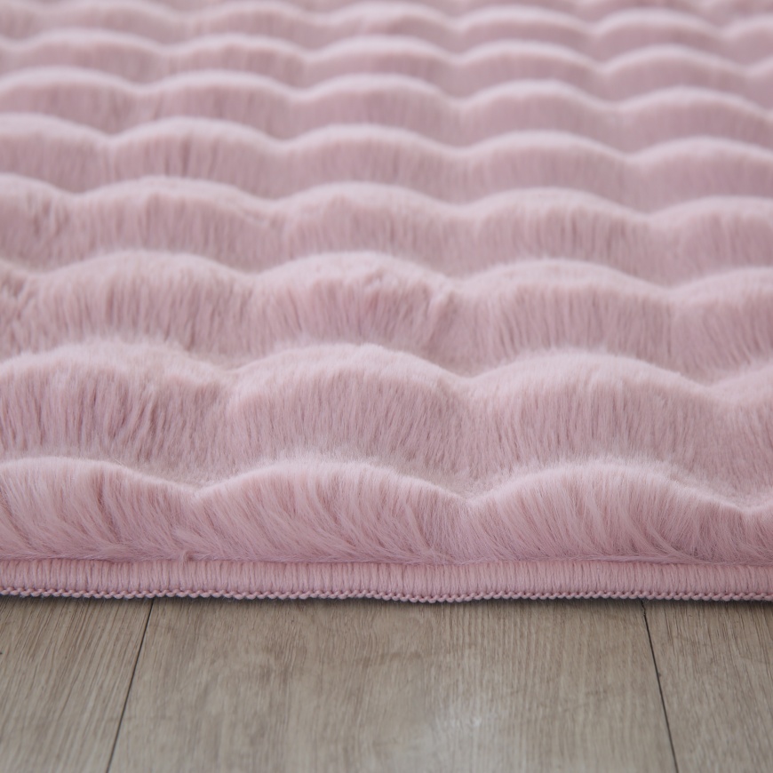 Soft Plush Shaggy Rose Rug for Bedroom I High Pile Pink Rug for Girls ...