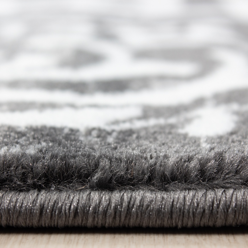 Miami Designer Modern Grey Rug for Dining Room, Bedroom - carpetsrugs.ie