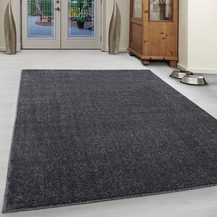 Ata Plain Grey Rug - carpetsrugs.ie