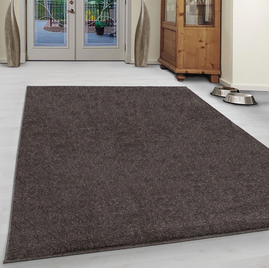 Mocha Ata Plain Rug for Sale - carpetsrugs.ie