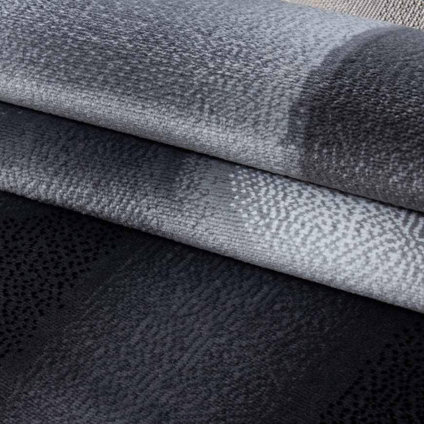 Cara Wave Modern Black Rug - carpetsrugs.ie