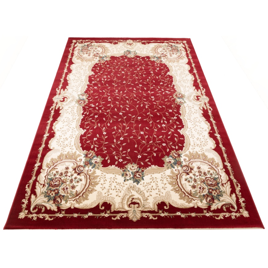Classic Red Oriental Rug with Floral Border Design | Timeless Décor for ...